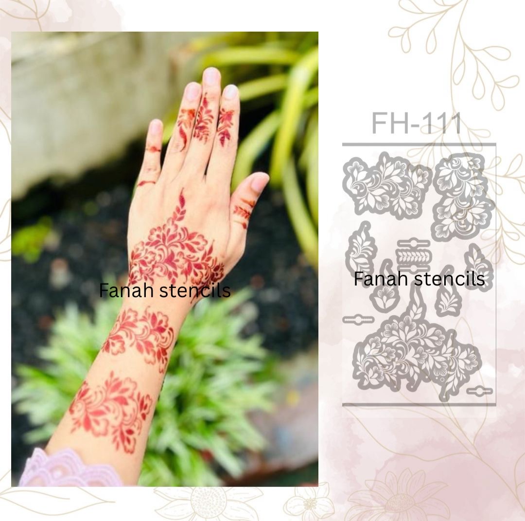 Fanah henna stencil Fh-111 – Fanahstencils